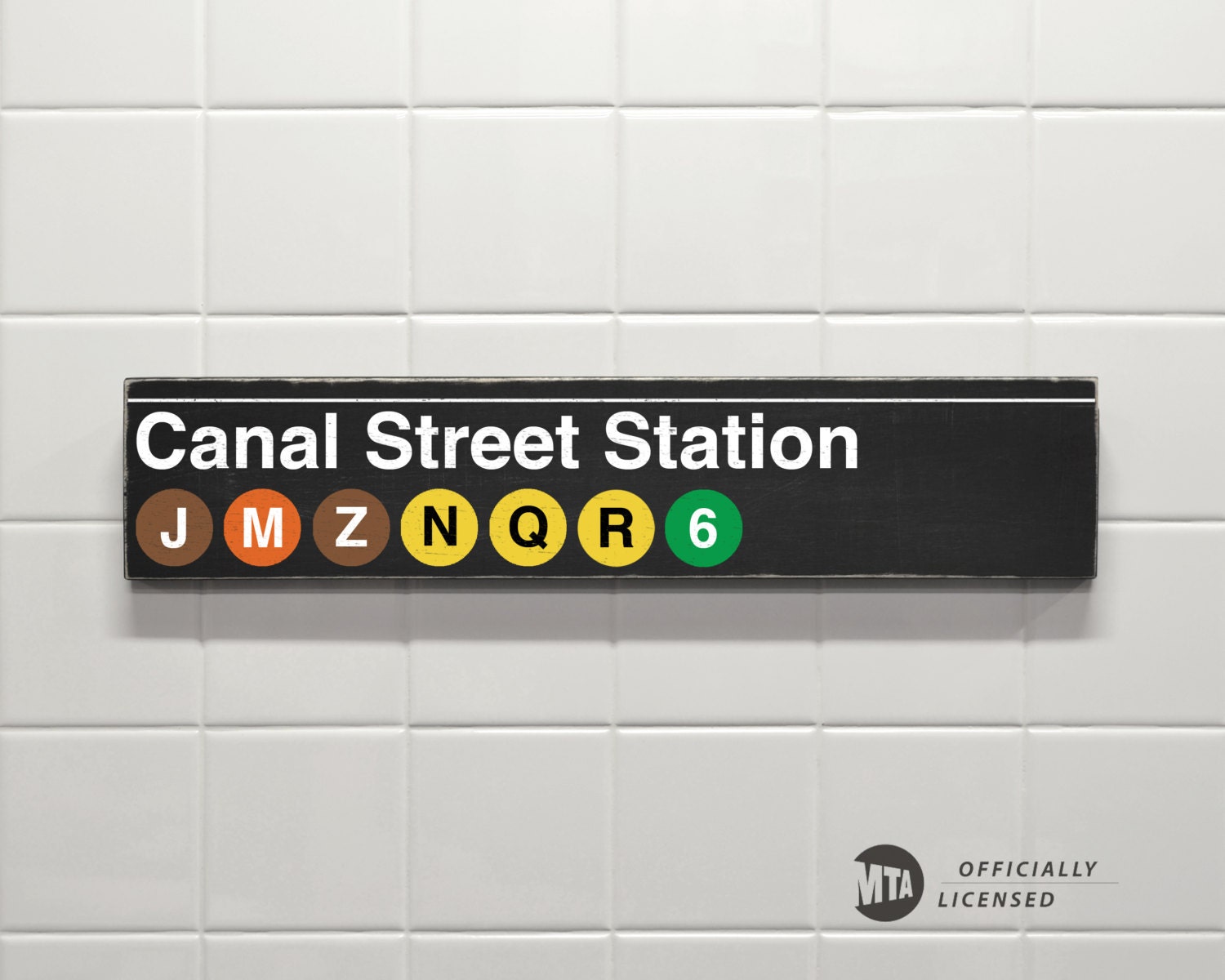 Canal Street Station New York City Subway Sign Wood Sign