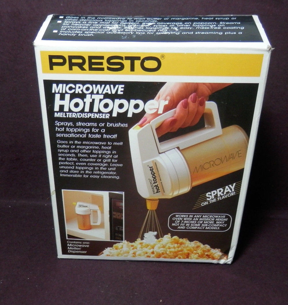 Vintage New with box Presto Hot Topper Microwave Toppings Melter ...