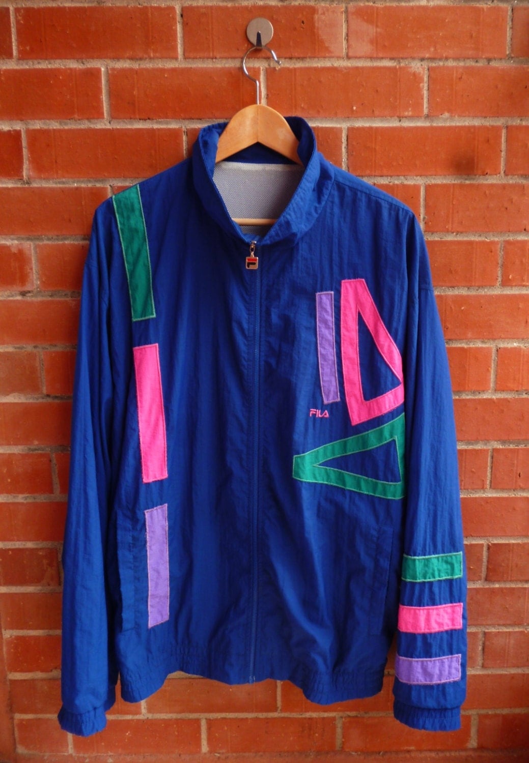 Vintage 80s FILA Italia Casuals Mods windbreaker trainer track Neon ...