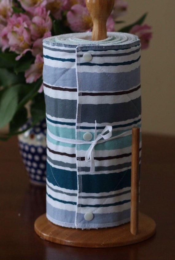 Reusable Paper Towel Roll Set Of 12 Snapping By AnneRiggsDesigns