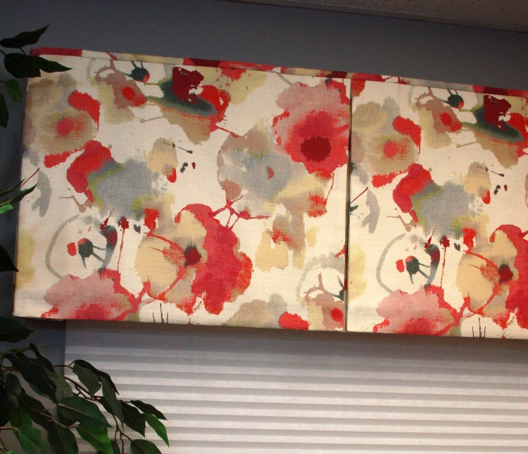 Custom Window Treatment BOX PLEATED Hidden by BlackBeltHomeDecor