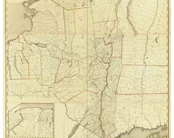 Rhode Island 1831 Map with early Placenames by J. Stevens