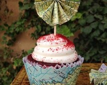 Popular items for map cupcake wrappers on Etsy