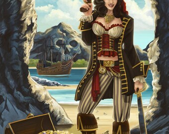 Pirate pinup | Etsy