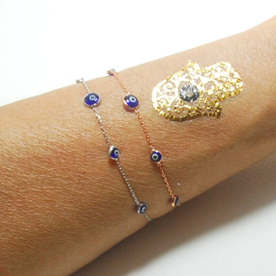 Evil Eye Bracelet Evil Eye Protection 925 by Irisjewelerystudio