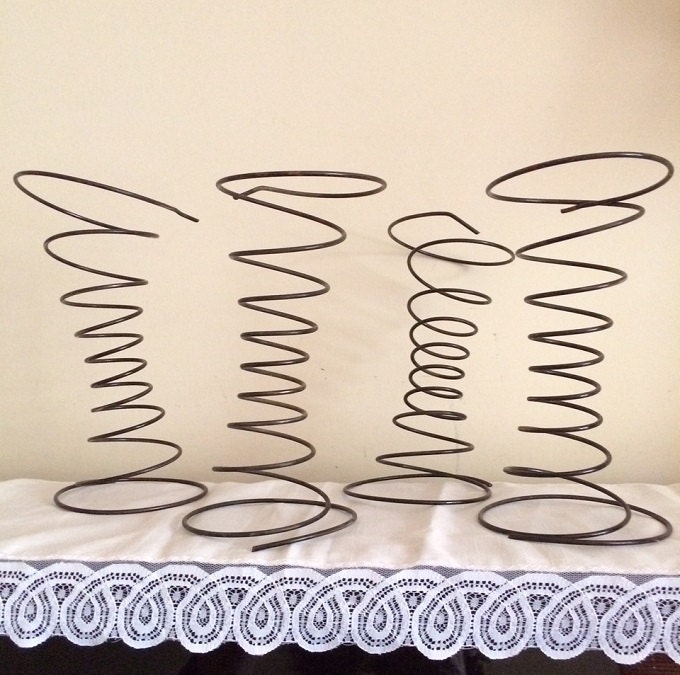 Four Large Antique Coil Springs ~ Era 1900s ~ !0 inches High ~ Salvage ...