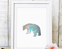 Unique bear silhouette related items | Etsy