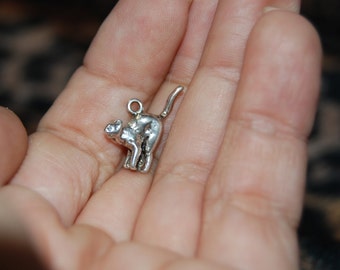 Sleeping Kitty Cat Sterling Silver Vintage Ring by BadKittyCrafts