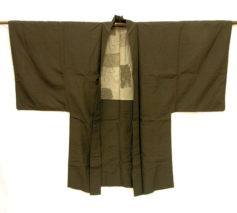 Japanese Men’s Kimono / Japanese Vintage Silk Haori Jacket / Brown ...
