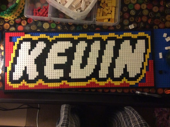Custom Name LEGO Mosaic Your name in LEGO font