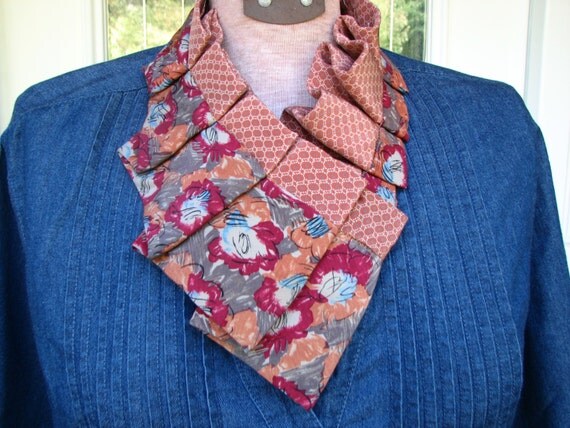 Necktie Necklace Silk Necktie Ladies Ascot by TieTandem on Etsy