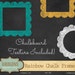 Rainbow Chalkboard Frames Clipart Scalloped frames chalk