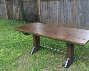 Dark wood bench | Etsy