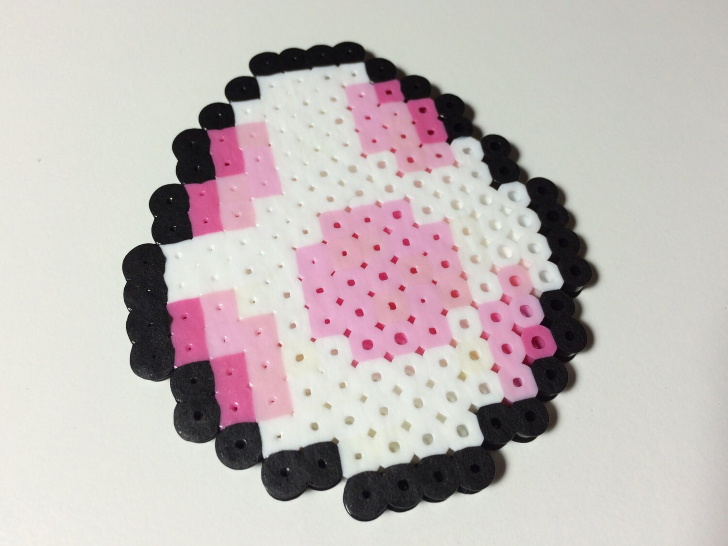 Yoshi Egg Pink Pixel Art Character Perler Beads