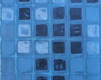 abstract painting pattern repetition acrylic by BradTerhuneArt