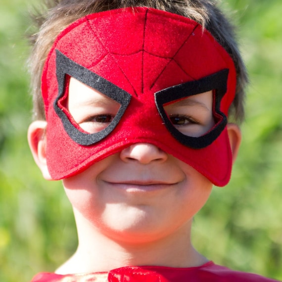 Items similar to Spiderman kids mask Handmade girls boys Spiderman felt ...