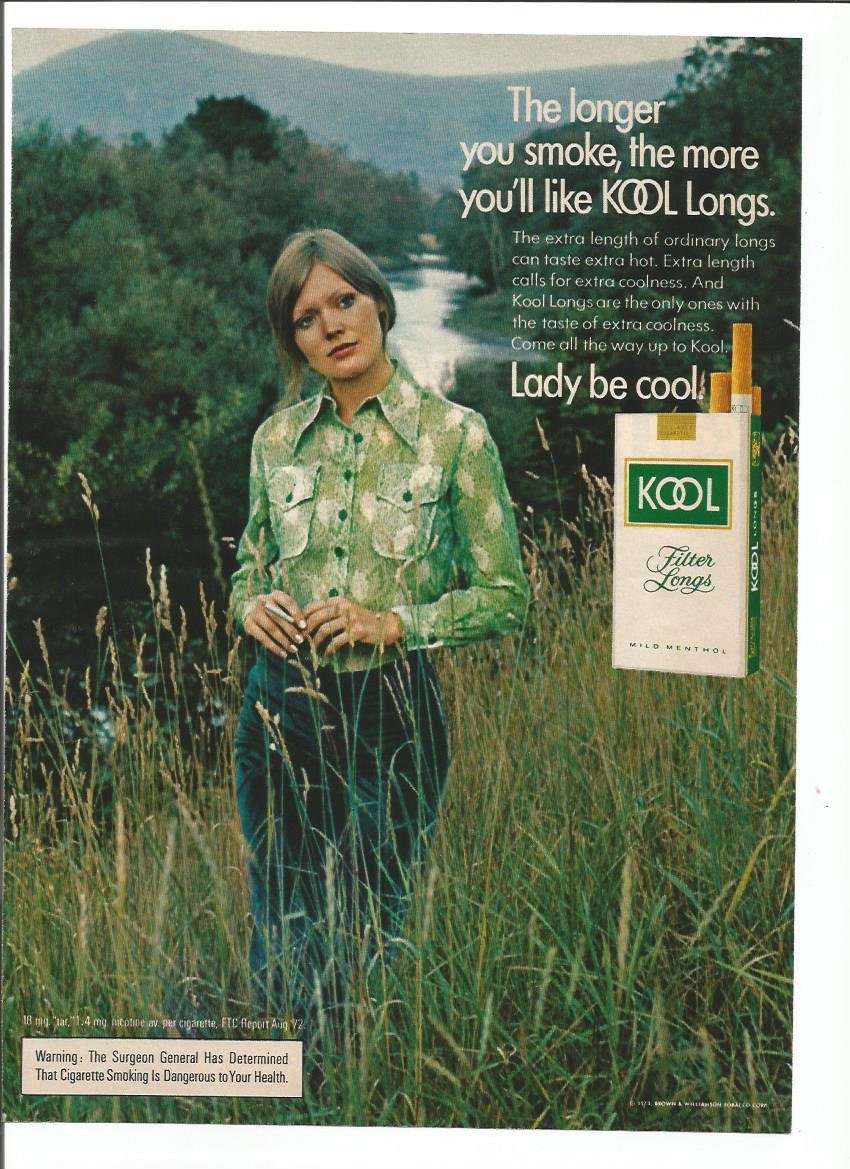 1973 Advertisement Kool Cigarettes 70s Lady Be Cool Woman