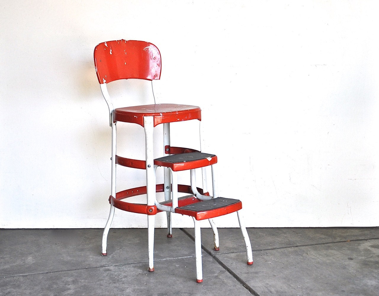 Vintage Red Cosco Stool – Retro Step Stool – Haute Juice
