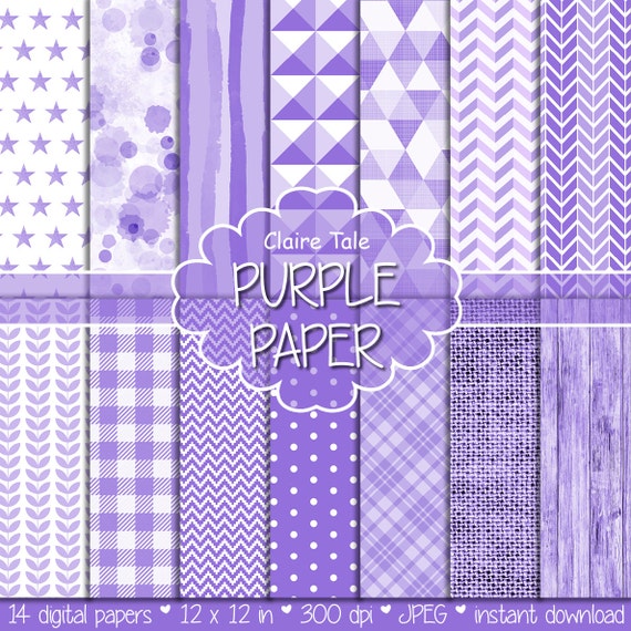 Purple digital paper Purple scrapbooking paper Purple