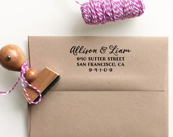 Custom address stamp Cute Return Address Stamp with a fancy