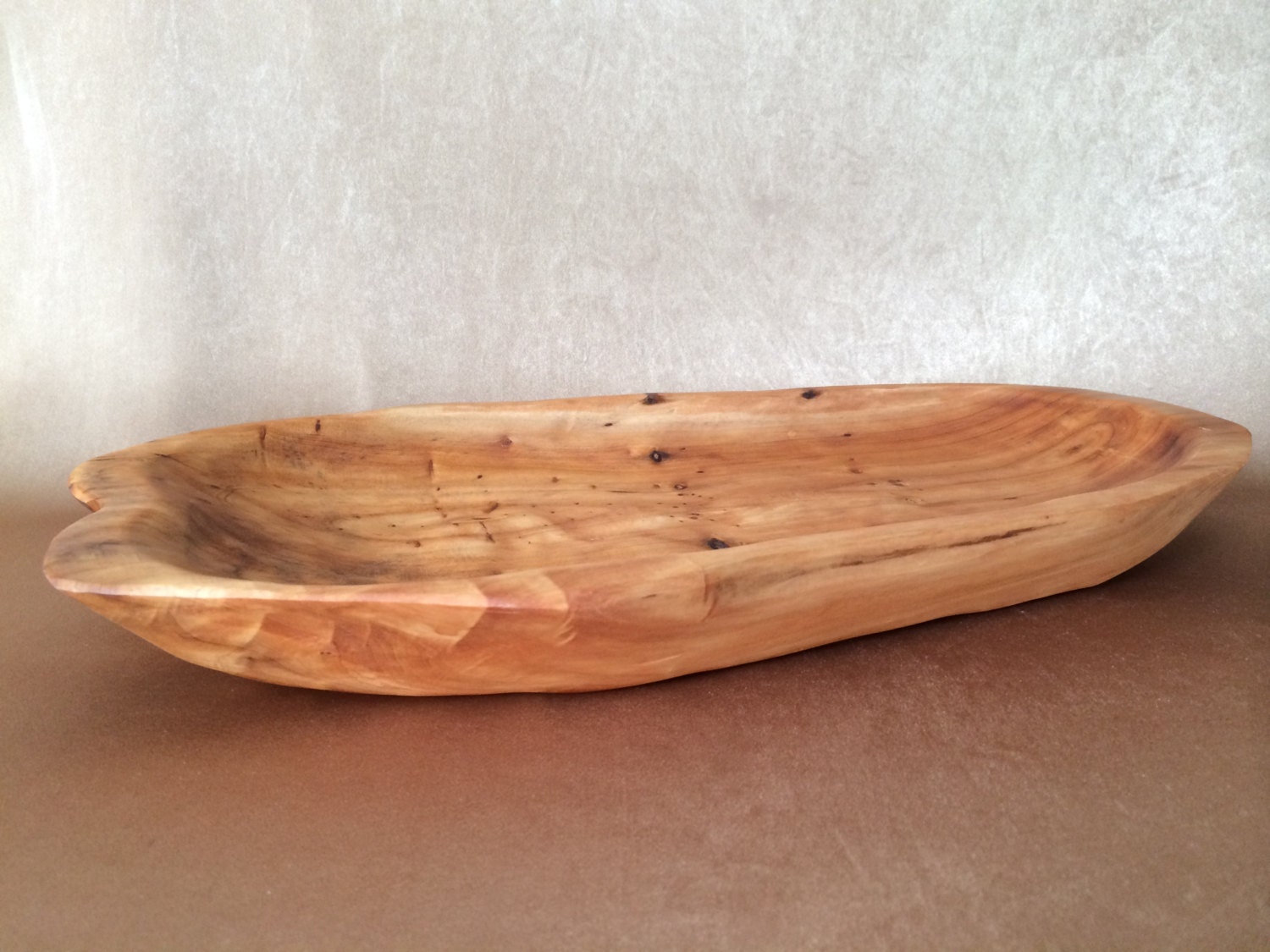 Maple Burl Platter, Natural Wood Server, Hand Carved, Vintage Wood Bowl ...
