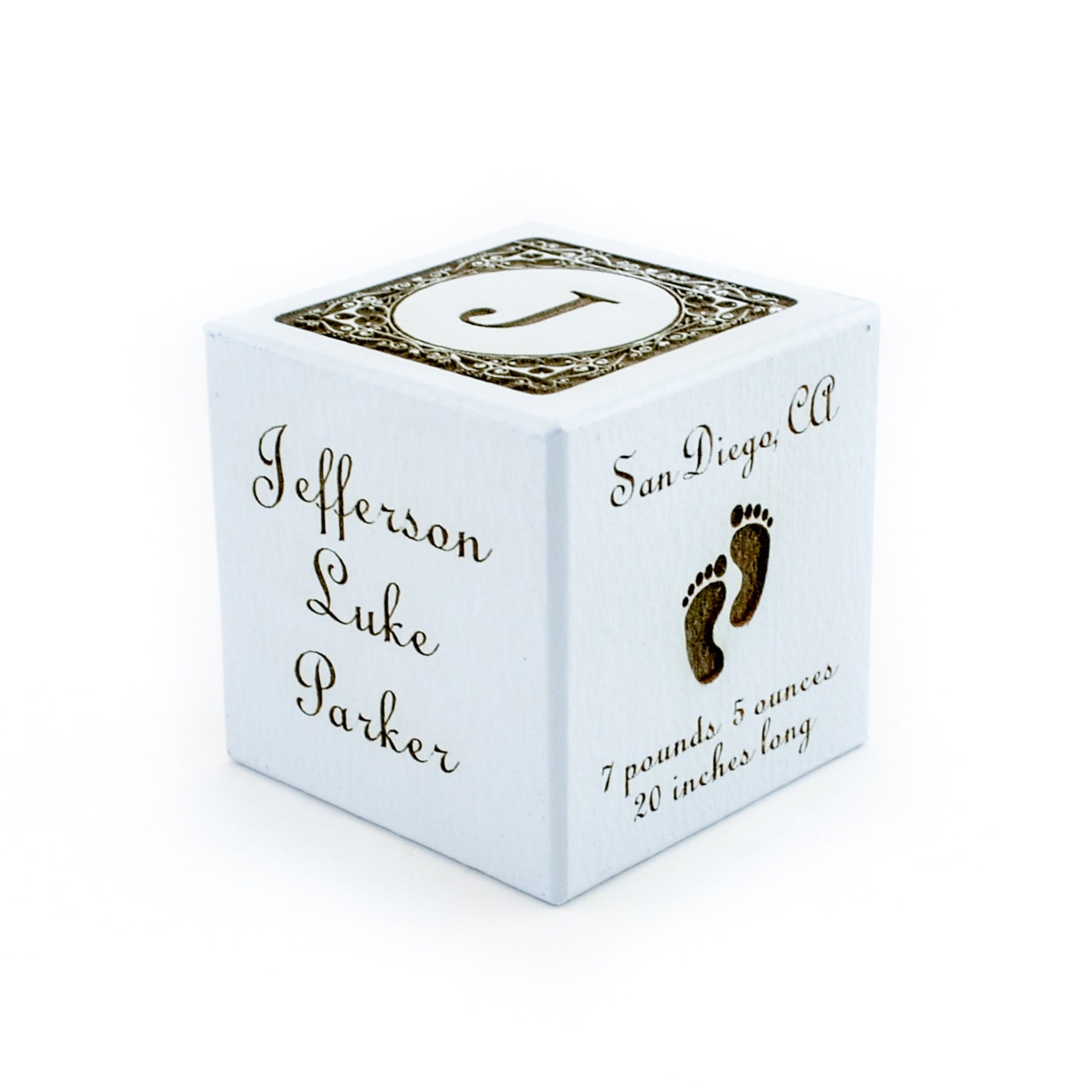 Personalized Baby Boy Gift New Baby Gift Birth Block Personalized Baby Boy Gift New Baby Gift Birth Block