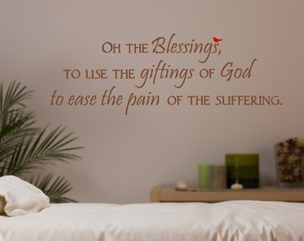 Blessings wall decal | Etsy