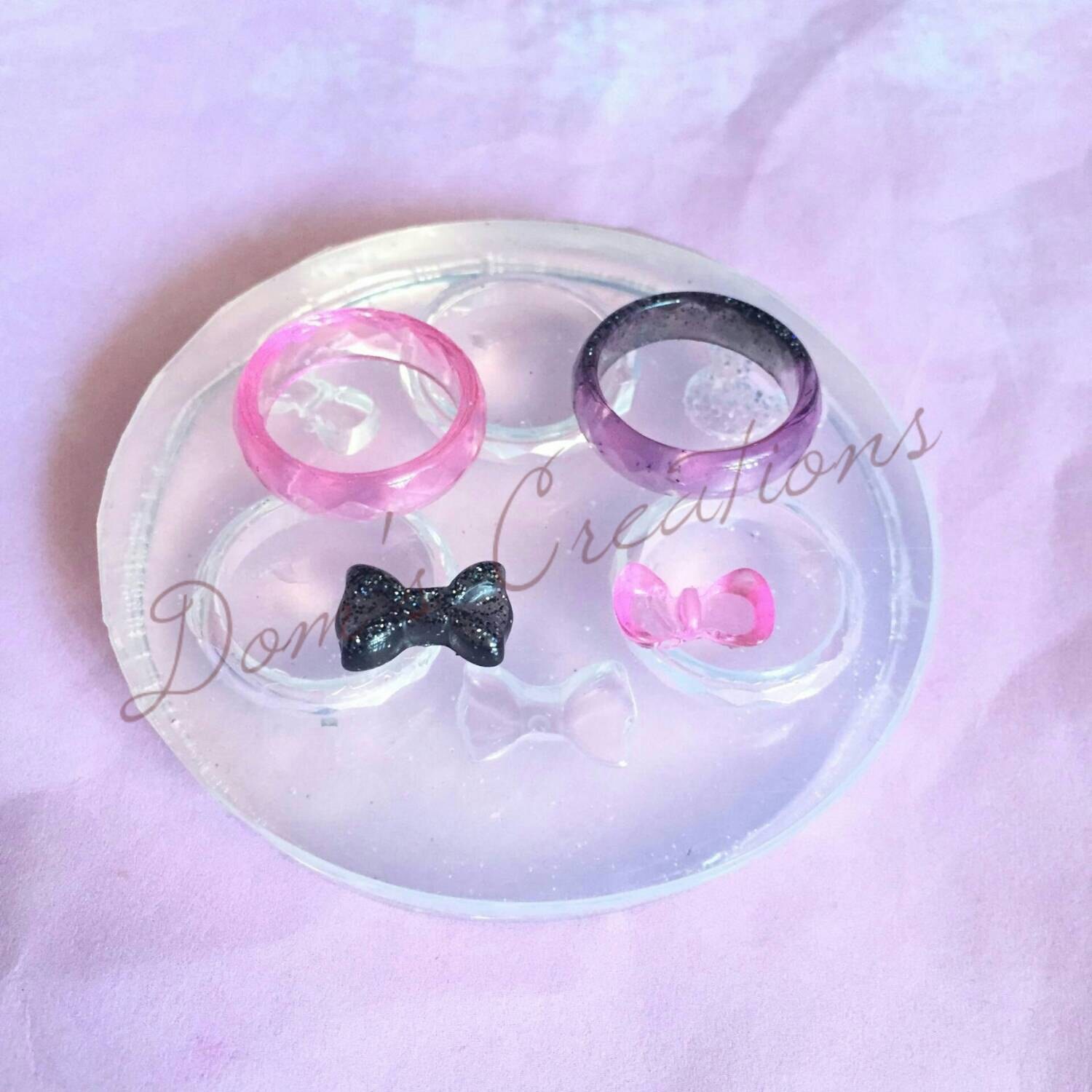 Multi faceted band rings clear silicone mold