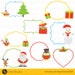 Christmas frame vector Digital Clipart Instant by ChenStudio88