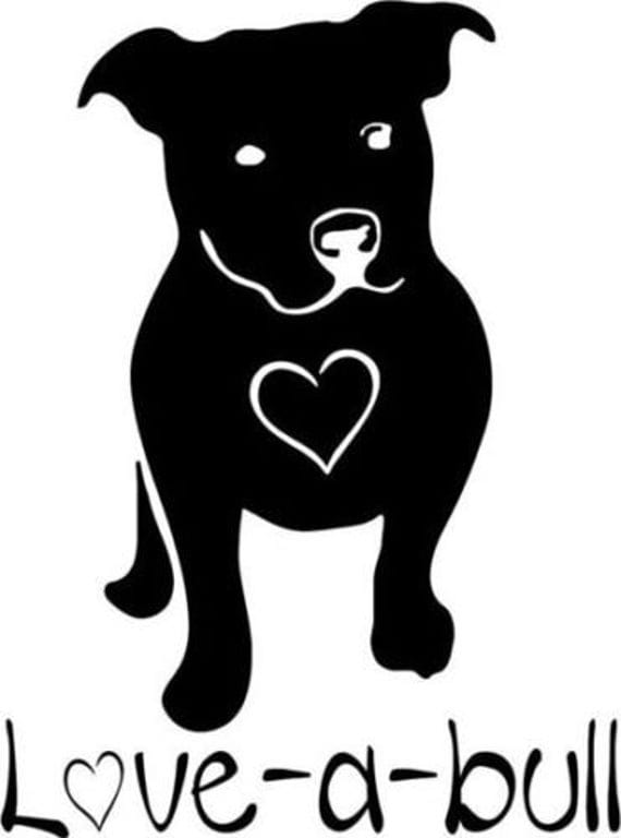 Items similar to Love A Bull - Vinyl Decal - Sticker - Pit - Pit Bull ...