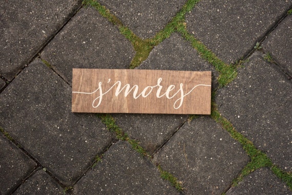 Smores S'mores Sign Wooden Wedding Signs Wood by PaperandPineCo