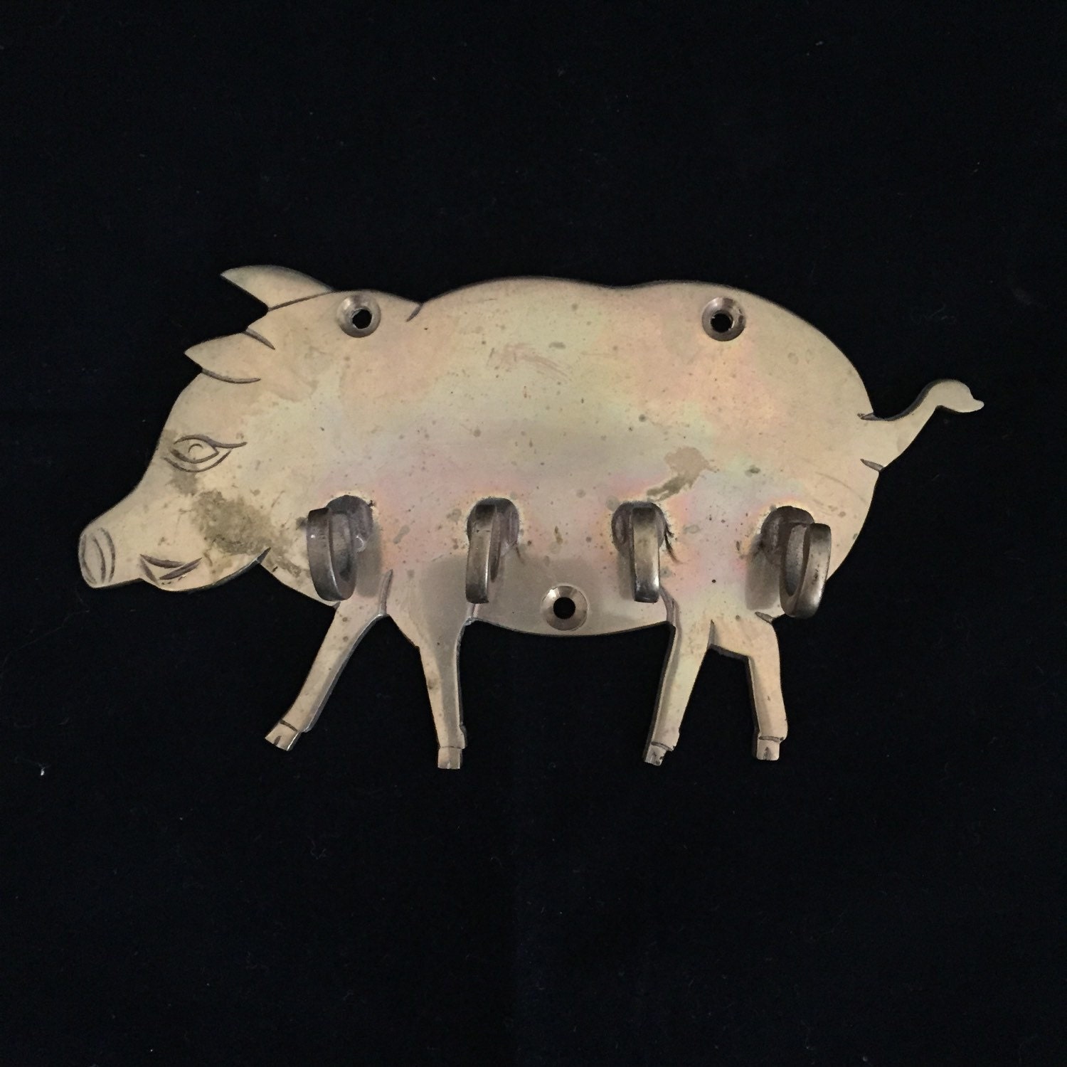 BRASS PIG KEYHOLDER solid brass key hooks – Haute Juice