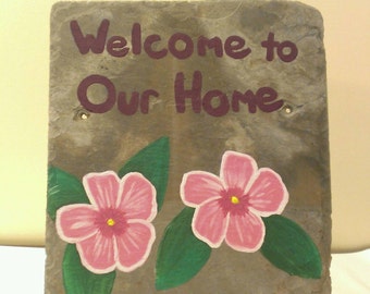 Slate welcome sign | Etsy