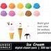 Ice Cream Clipart Instant Download Ice Cream Cone Clip Art