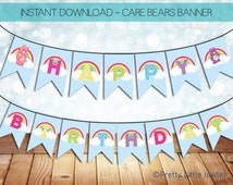 Care Bears Printable Banner - Printable Care Bears Bunting Happy ...