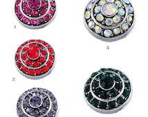 Rhinestone Ginger Snaps, Interchangeable Jewelry, 12mm Rhinestone Snaps ...