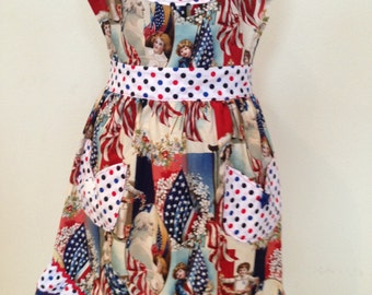 Items similar to Adult Patriotic Apron on Etsy