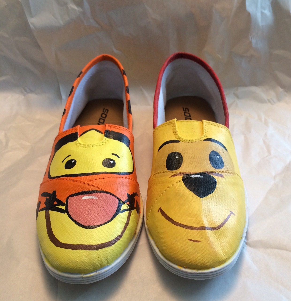 Winnie the Pooh and TIgger Too Custom made shoes