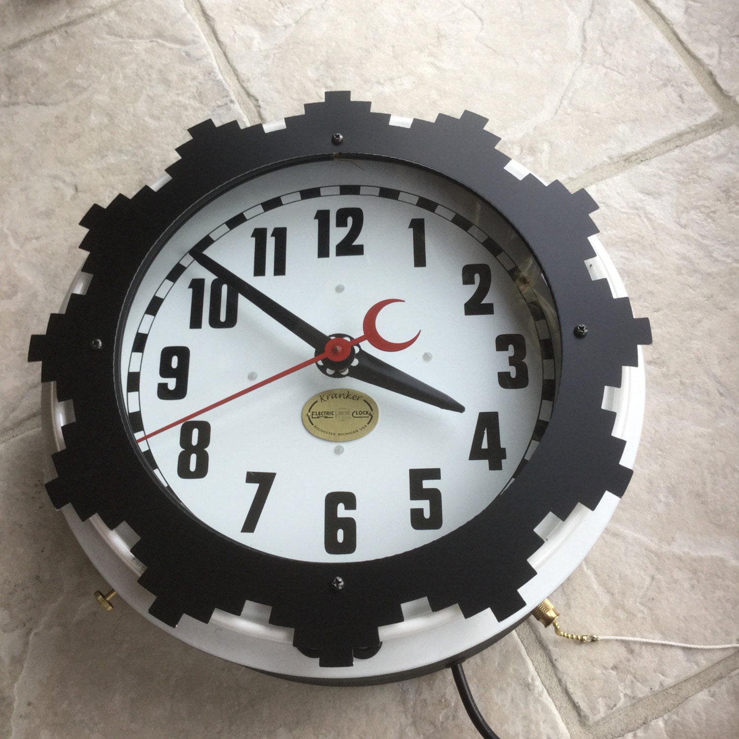 KrankerClocks Aztec neon two color clock 13 inch x 5 electric