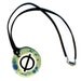 Null or Empty Set Symbol Ceramic Necklace in Green and by surly