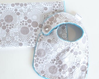 Baby Bibs Set of 5 Your Choice of Fabric Adjustable by ablemabel
