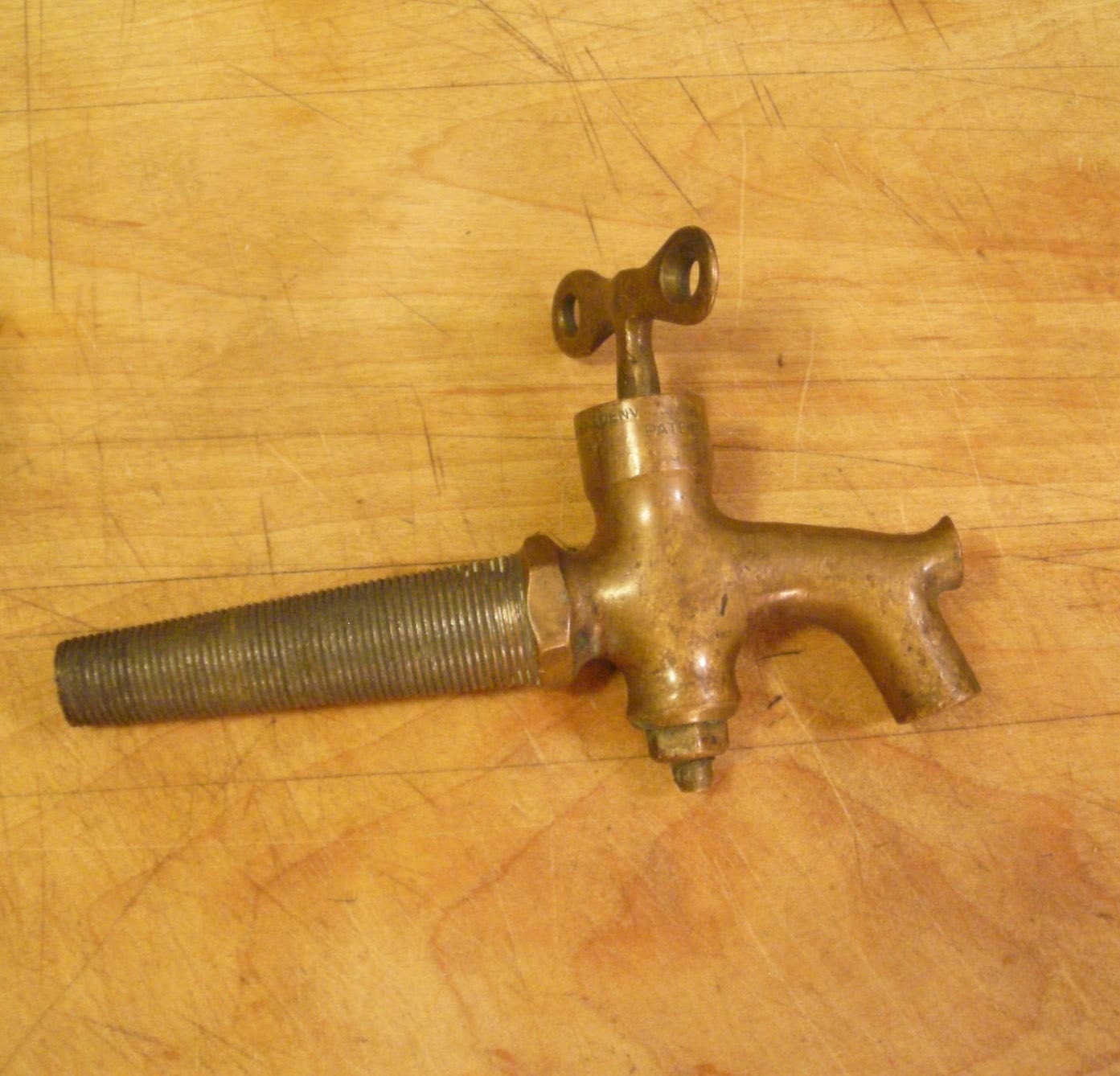 Vintage Brass Wine Barrel Tap With Removable Key