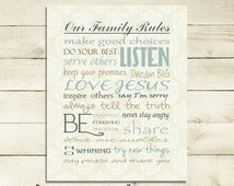 Popular items for christian family rules on Etsy