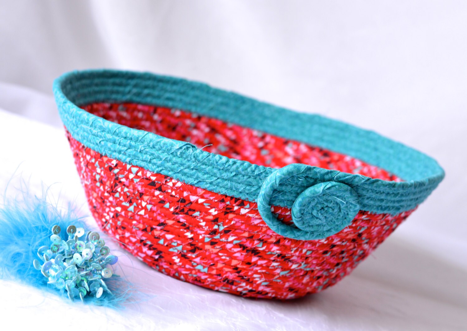 Remote Control Basket Key Catchhall Holder by WexfordTreasures