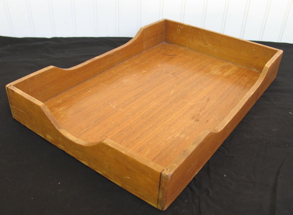 Vintage Wooden Desktop Inbox Large – Haute Juice