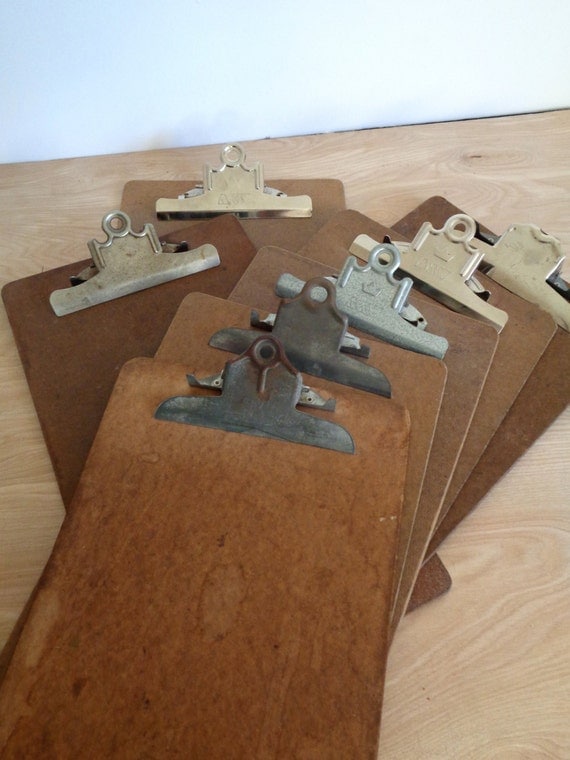 Vintage Brown Wooden Clipboards Letter Size Office Writing Vintage Brown Wooden Clipboards Letter Size Office Writing