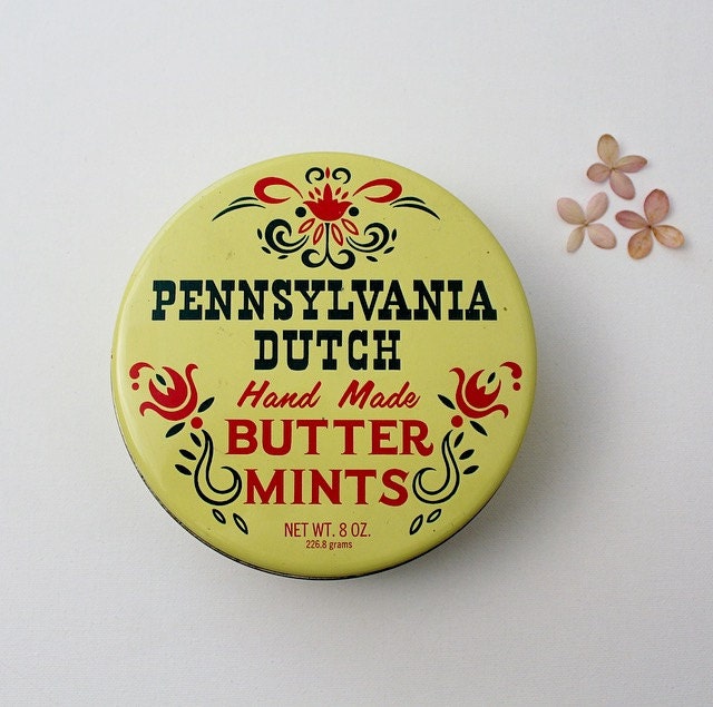Vintage Candy Tin – Pennsylvania Dutch Hand Made Butter Mints Tin ...