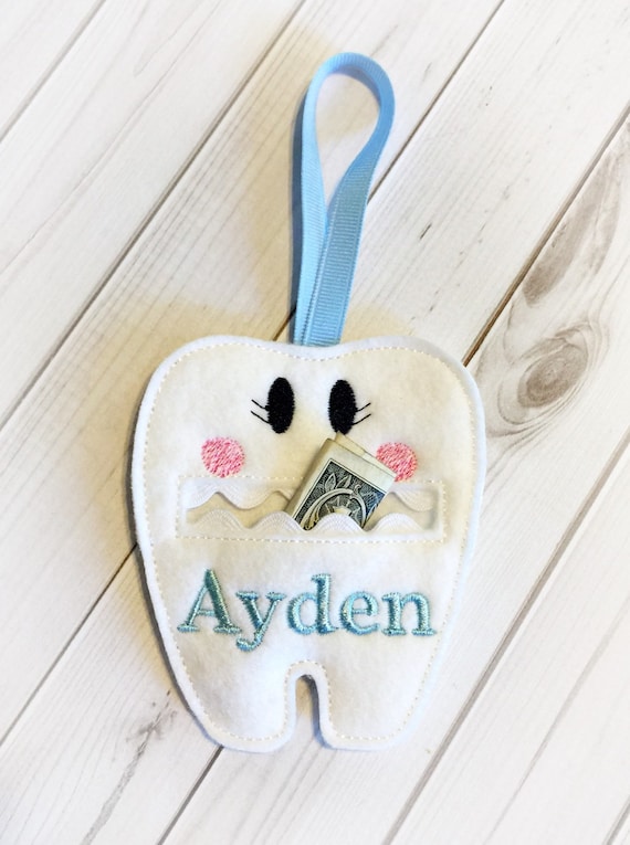 Tooth Fairy Pouch Personalized Girls Tooth Fairy Pouch