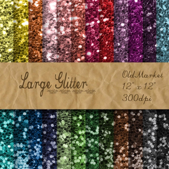Large Glitter Digital Paper Glitter Textures Glitter