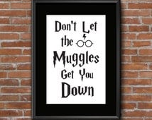 Popular items for muggles get you down on Etsy